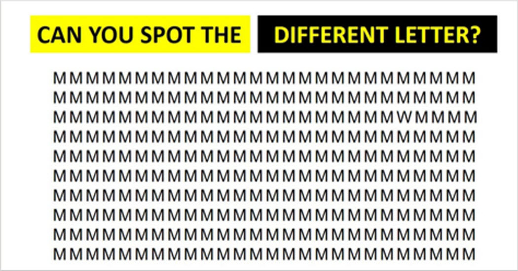 Can You Spot The Different Letter? You Might Be Smarter Than You Think ...